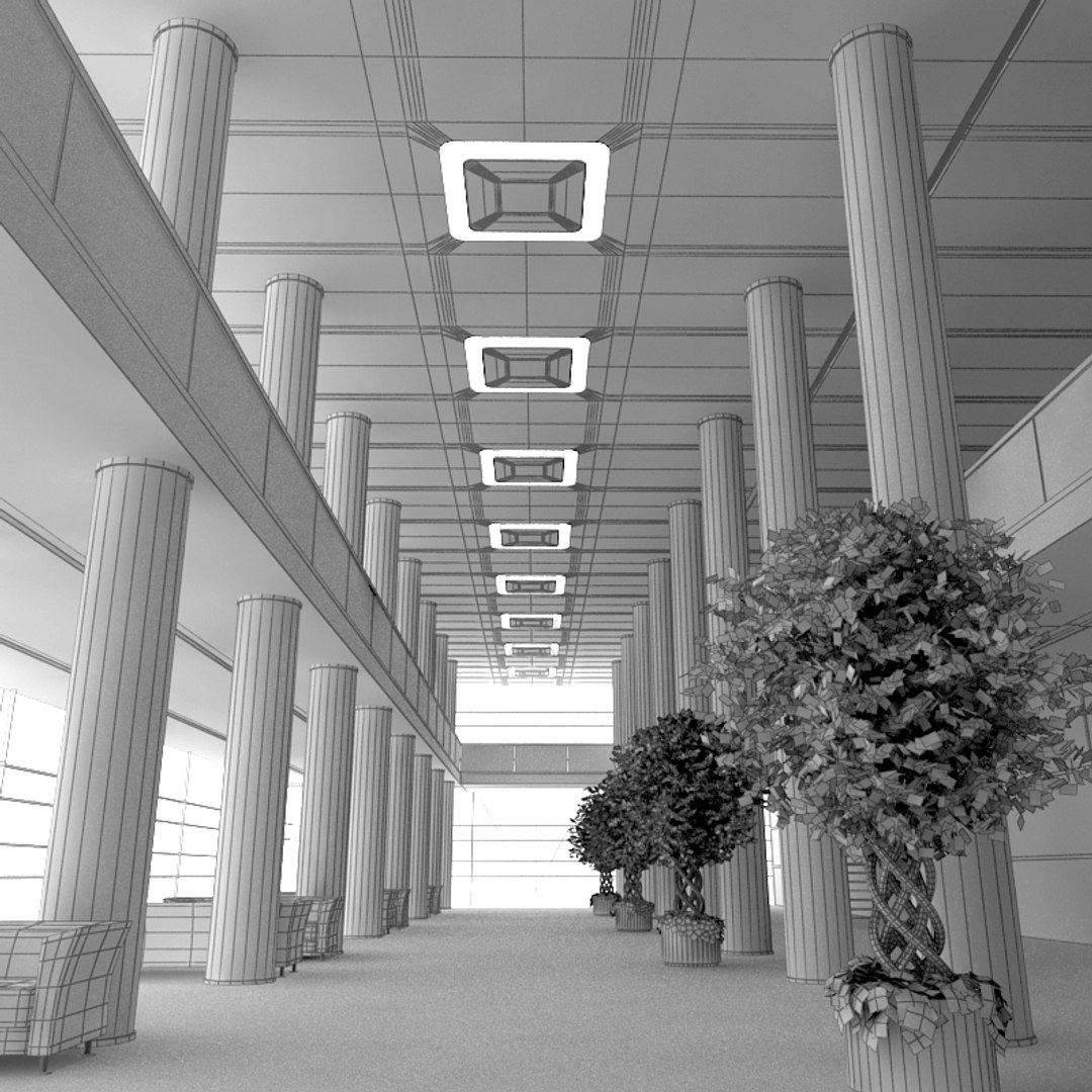 Modern Hall 3D Model - TurboSquid 1312969