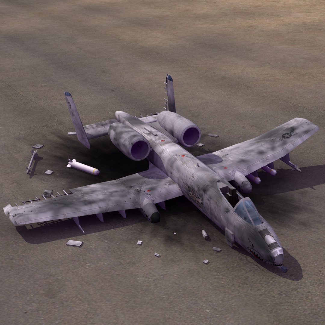 3d A10 Thunderbolt Crash