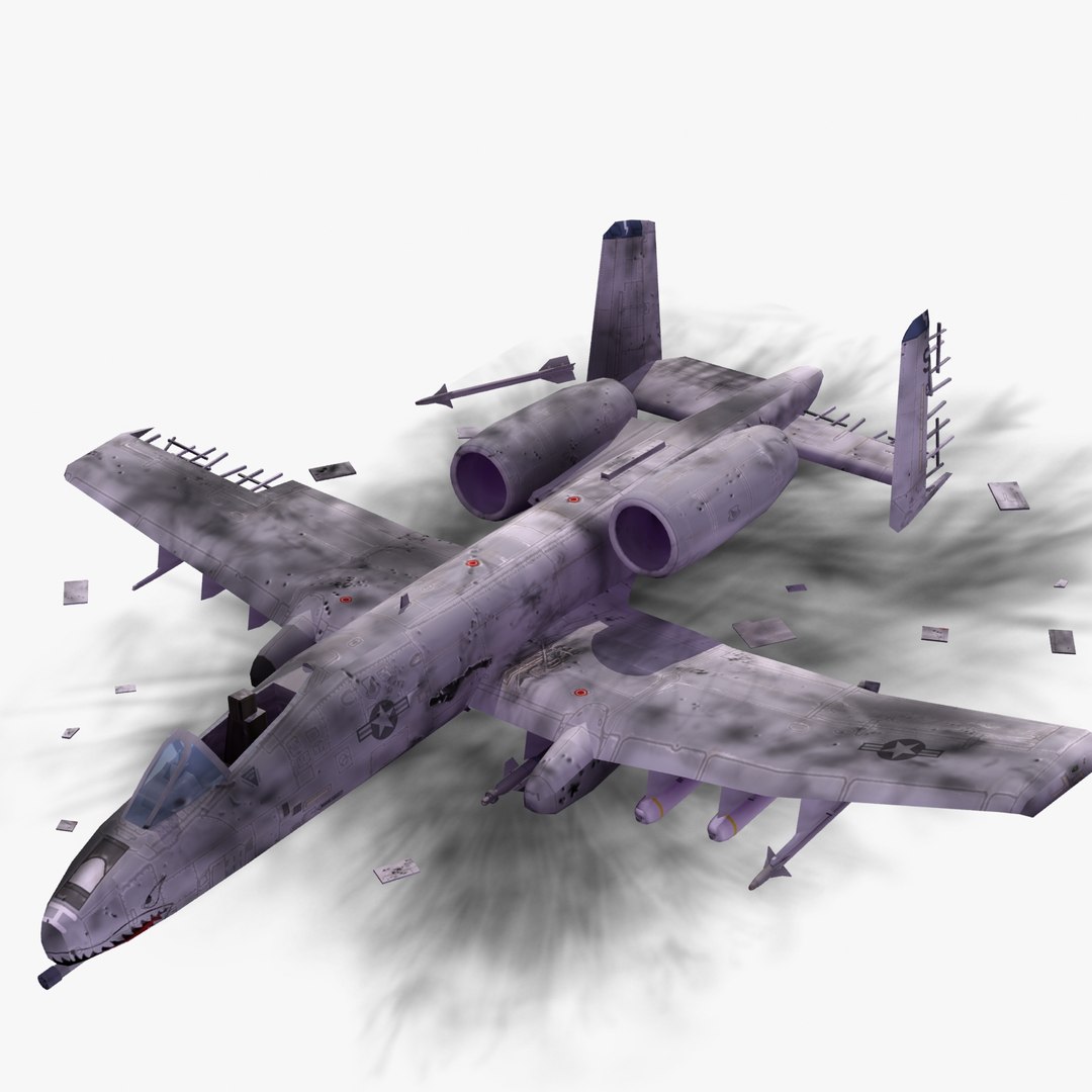 3d A10 Thunderbolt Crash