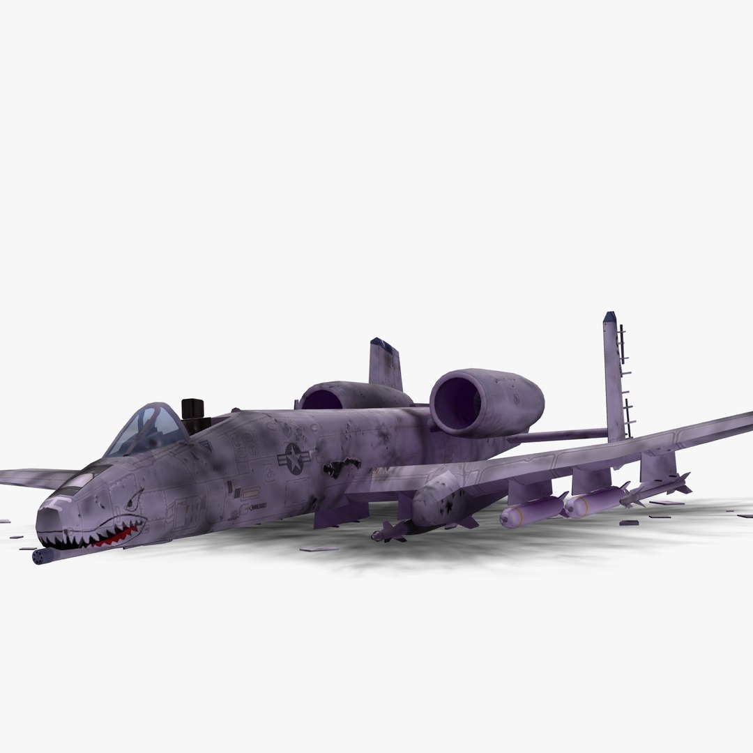 3d A10 Thunderbolt Crash