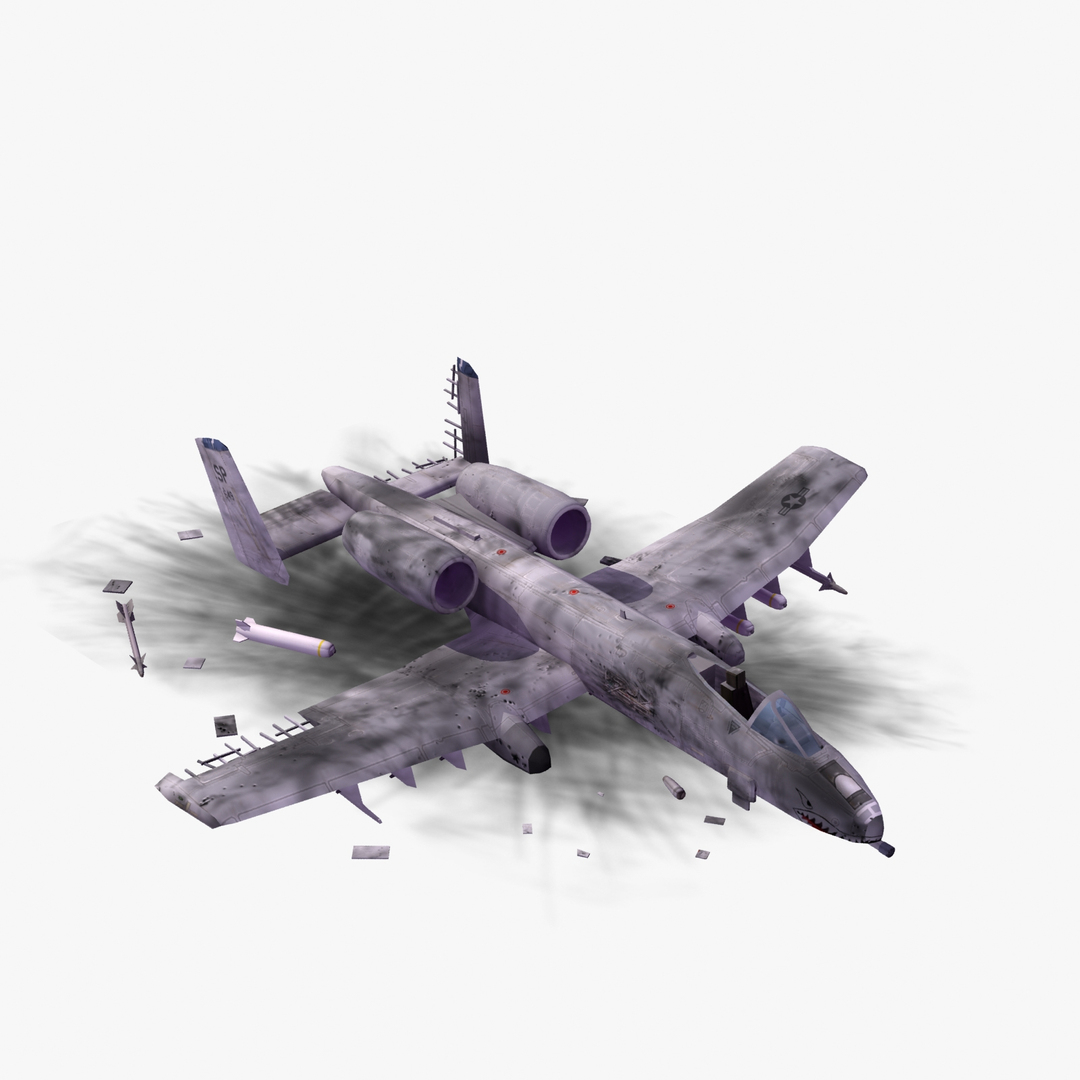 3d A10 Thunderbolt Crash