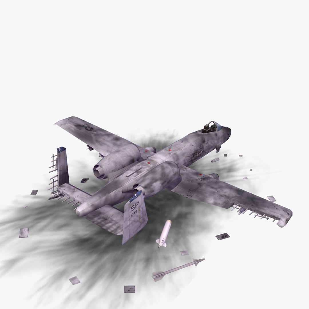 3d A10 Thunderbolt Crash