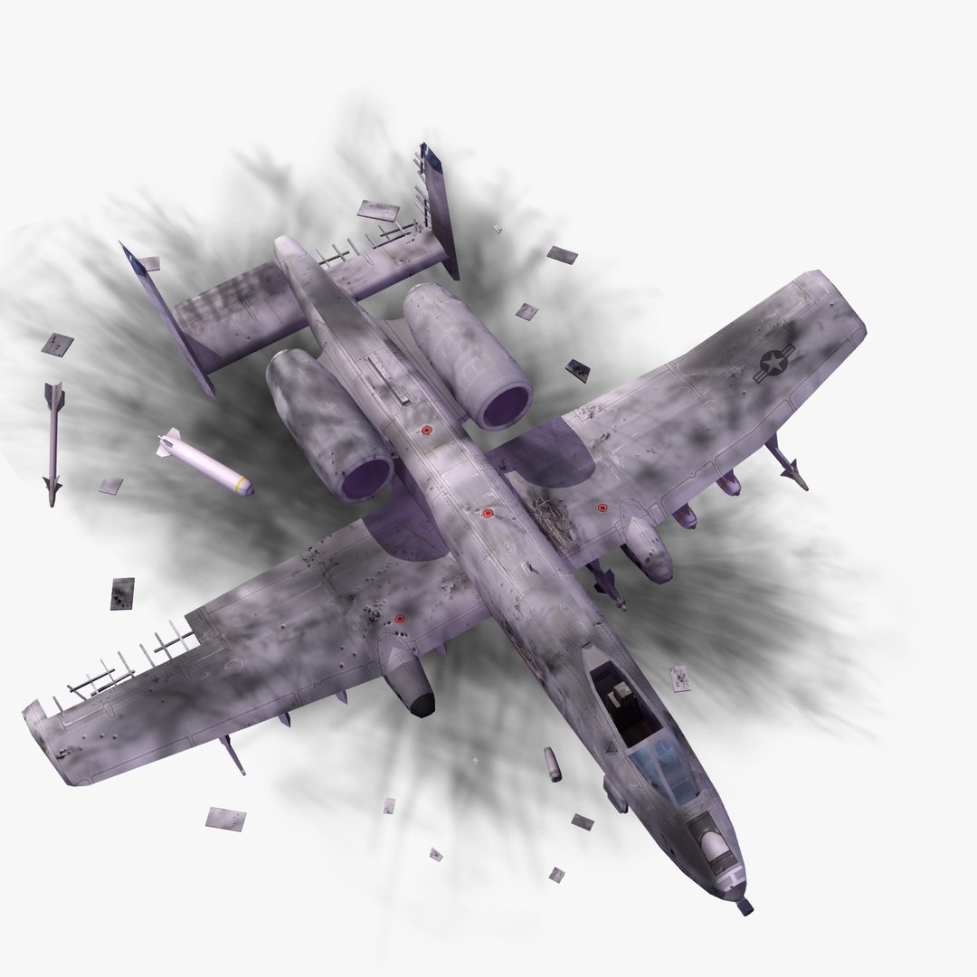 3d A10 Thunderbolt Crash