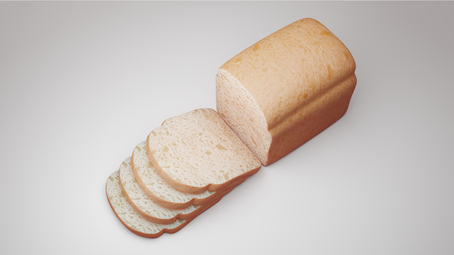 Slice Bread 3D Model - TurboSquid 1696588