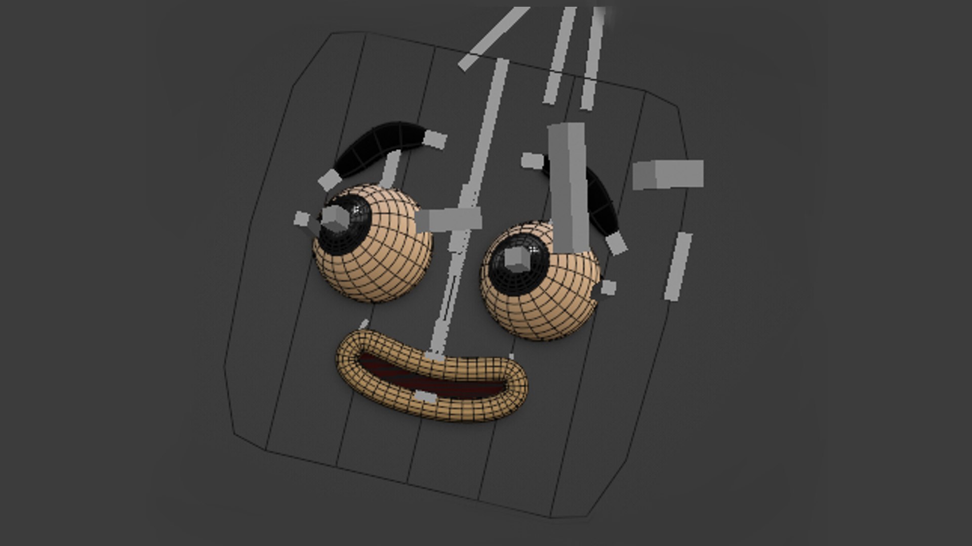 3D model Simple Cartoon Face Rig for Blender - TurboSquid 1899308