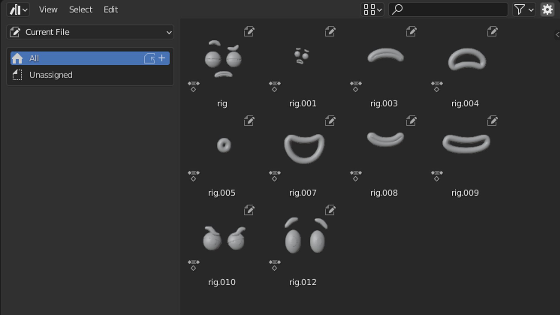 3D model Simple Cartoon Face Rig for Blender - TurboSquid 1899308