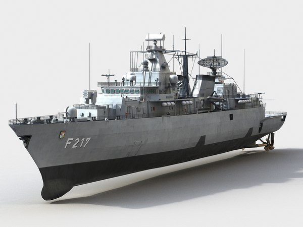 modelo 3d F-217 Bayern Brandenburg Class Frigate - TurboSquid 1971764
