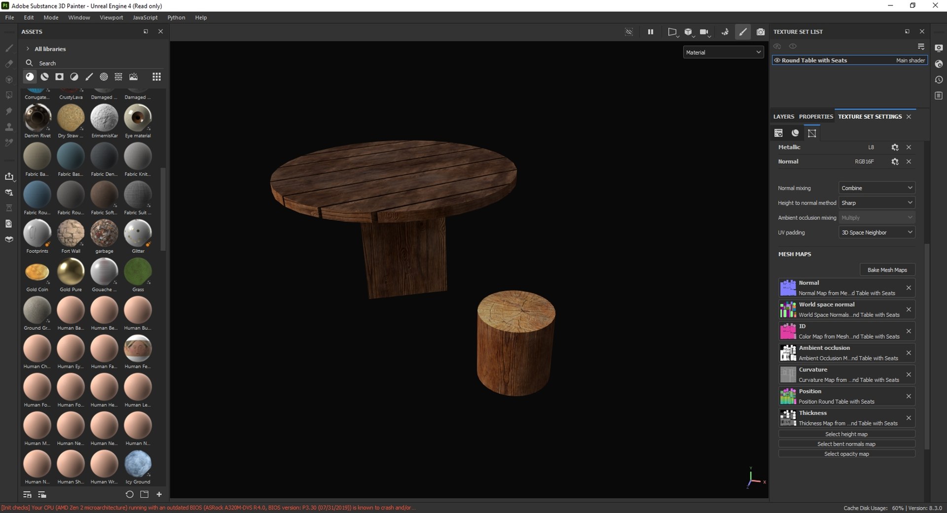 3D Round Table With Seats Model - TurboSquid 2134243