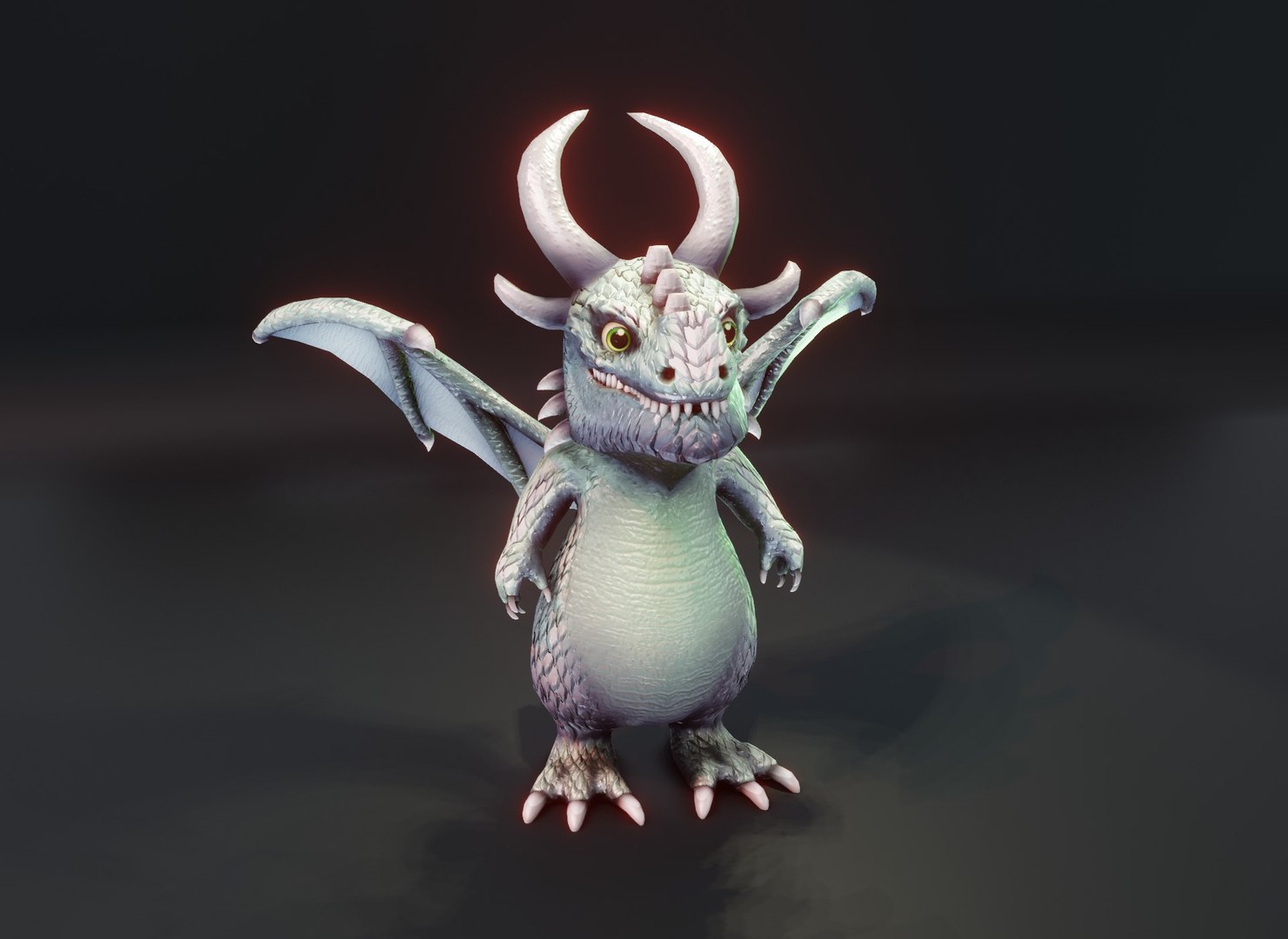 Cartoon Silver Dragon Animated Low-poly 3D Model 3D - TurboSquid 2197732