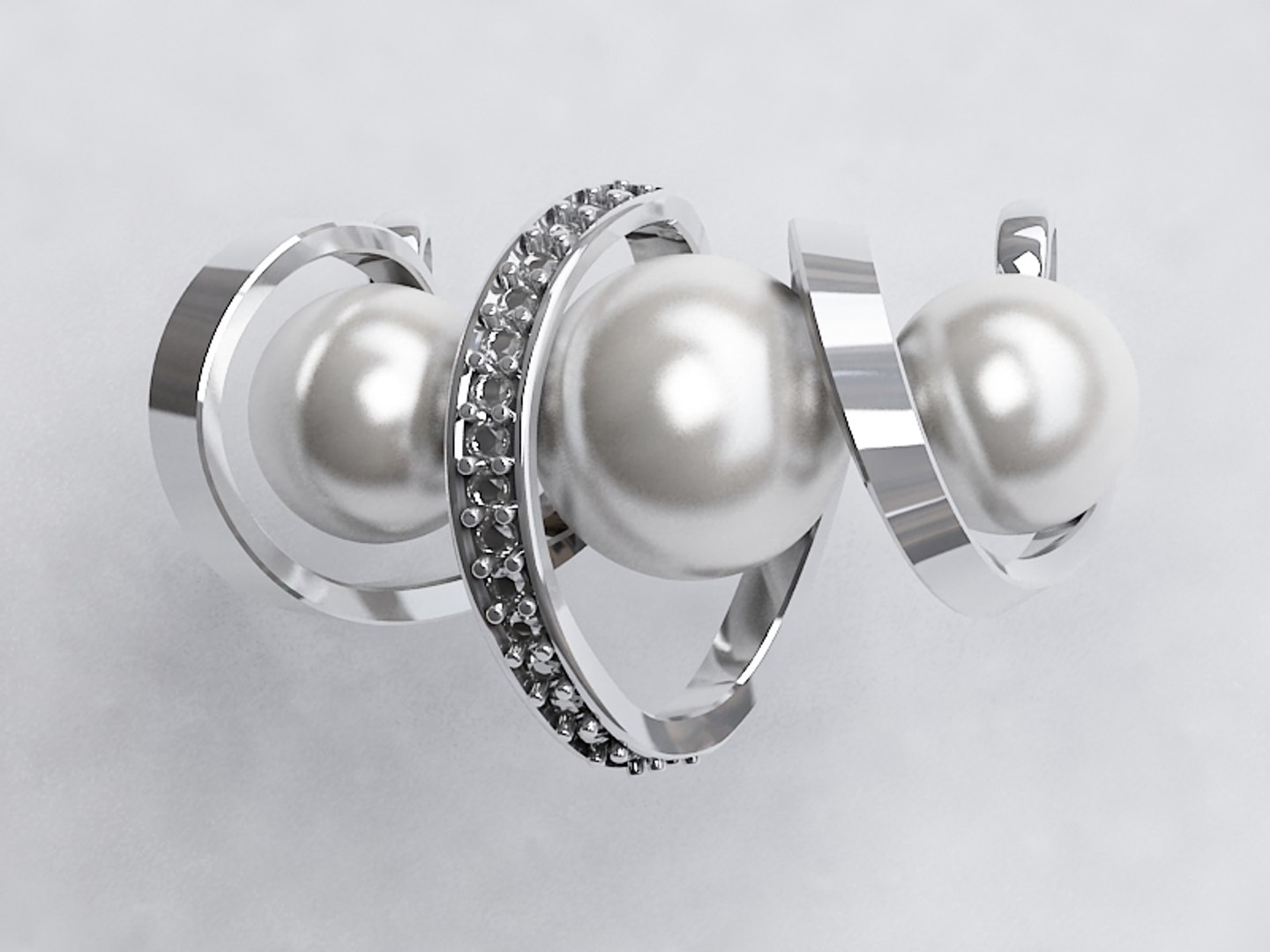 Pendant 3 Pearls 3d Max