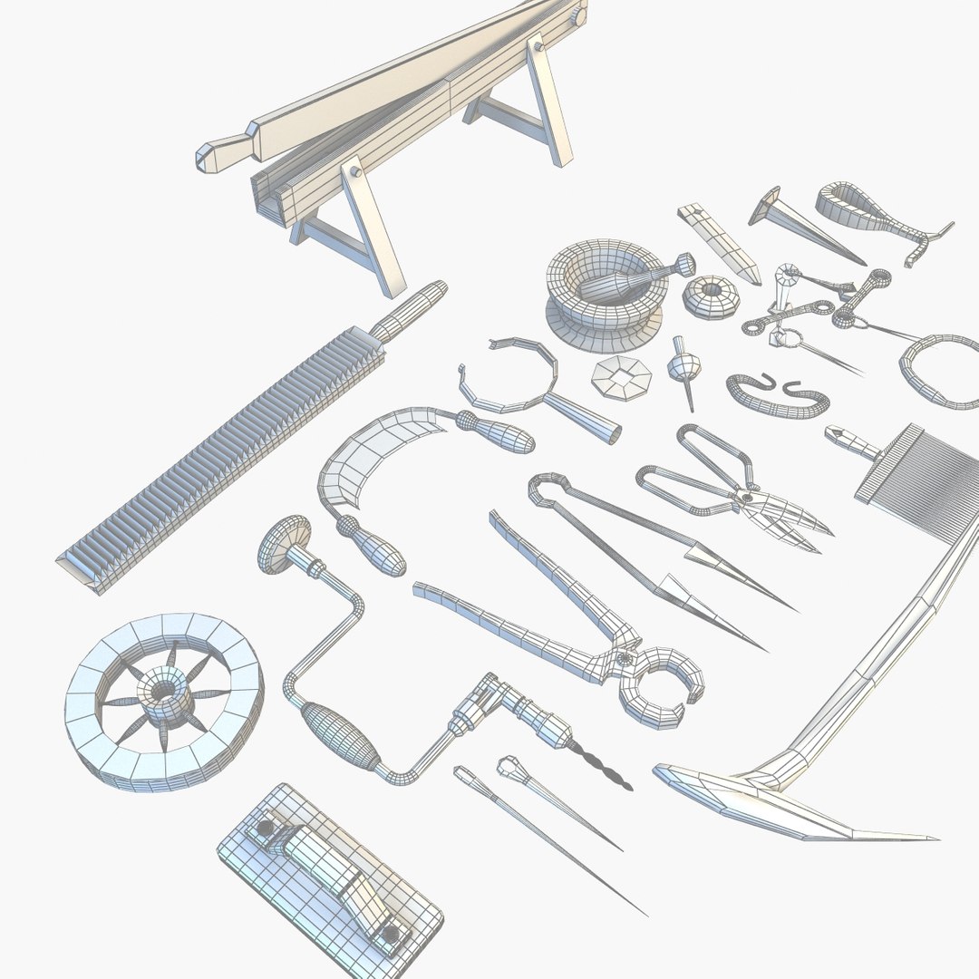 Medieval Tools 3d Model