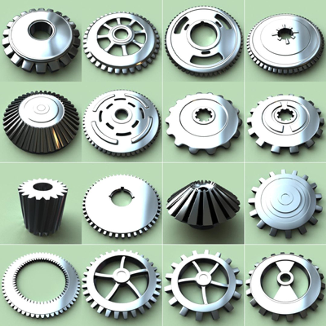 3d set gears model