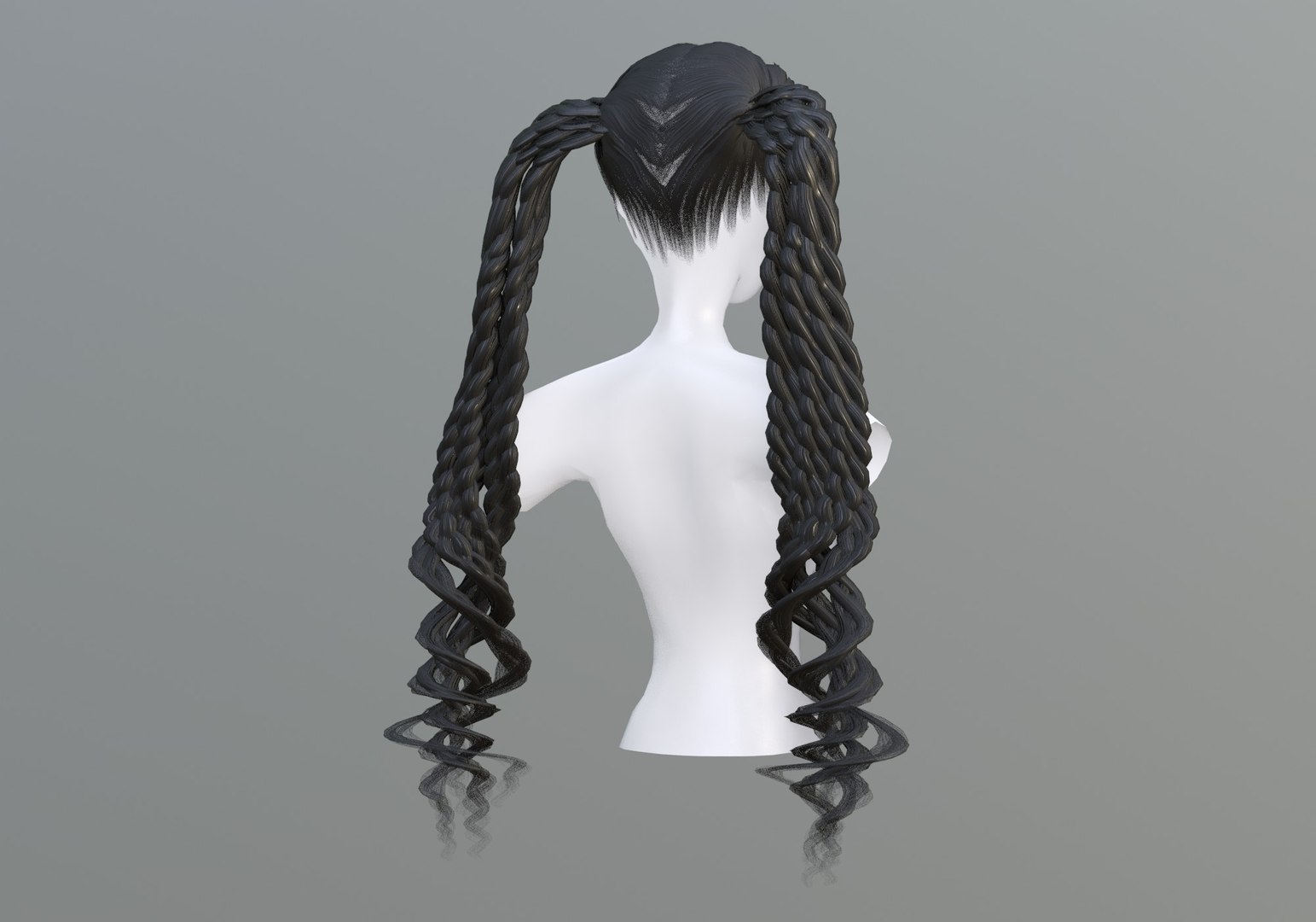 3D model Braids Ponytails Hair - TurboSquid 1944459