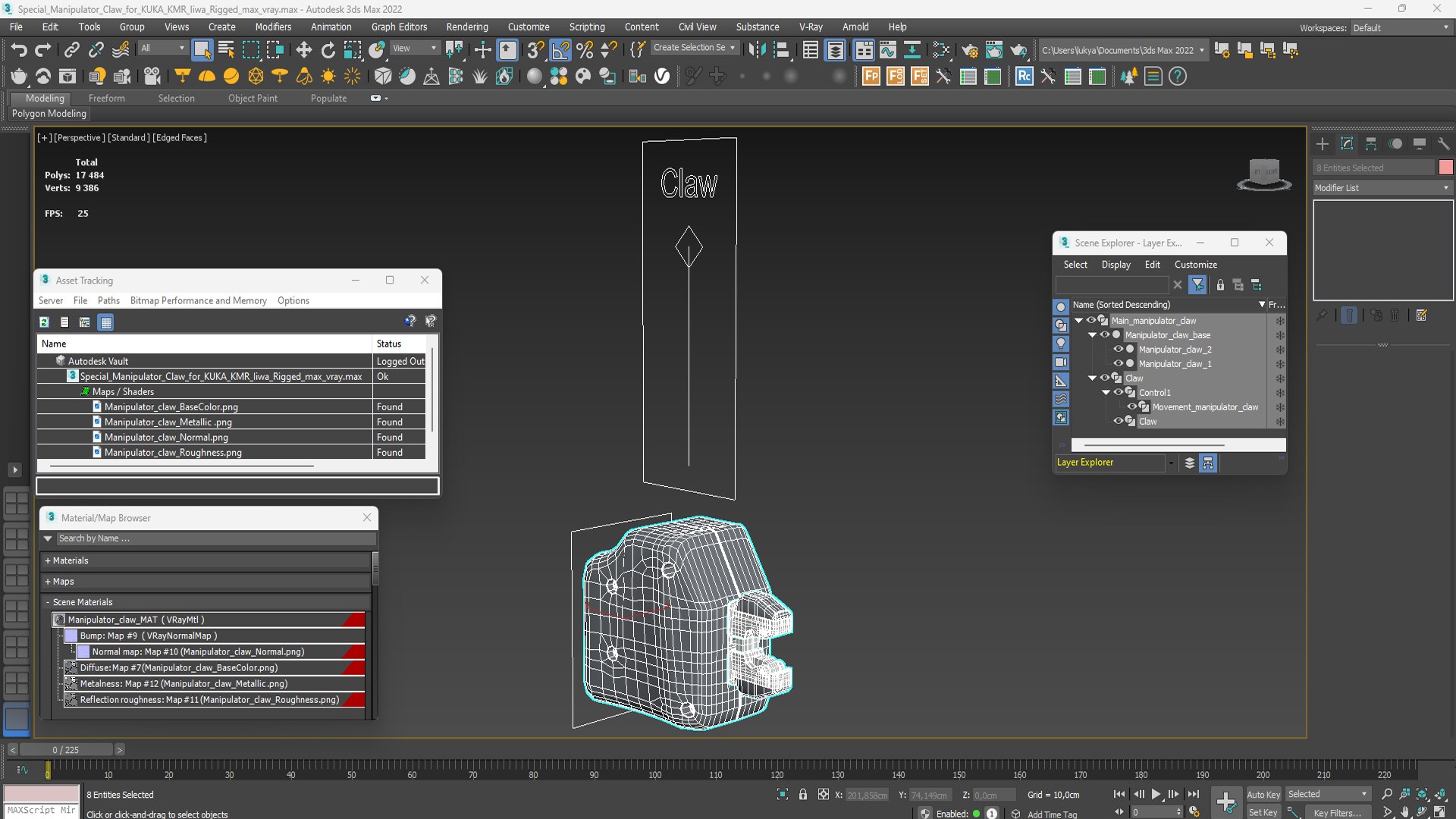 Special Manipulator Claw For KUKA KMR Iiwa Rigged Model - TurboSquid ...