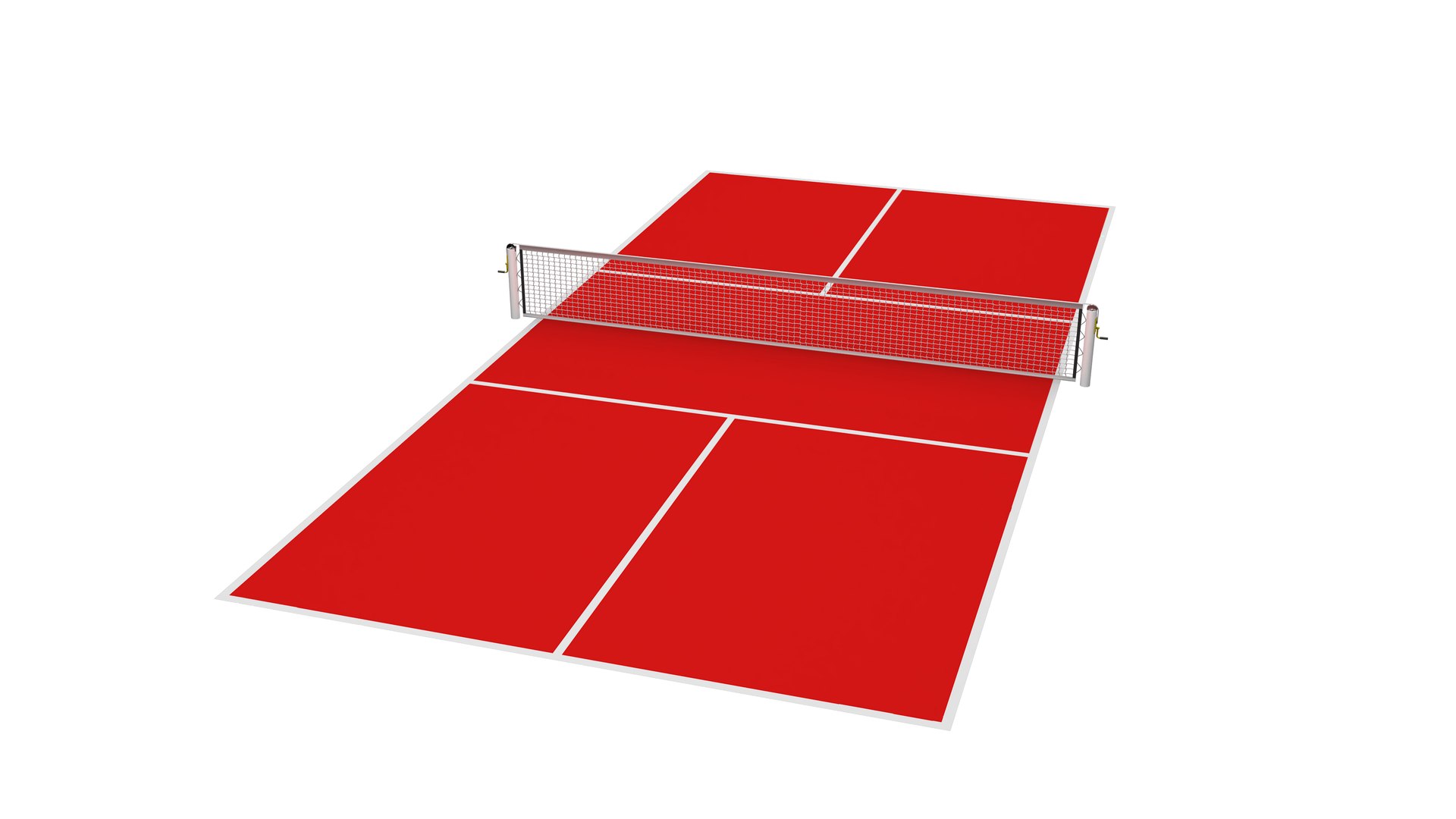 Detailed Pickleball Court Model - TurboSquid 2420049