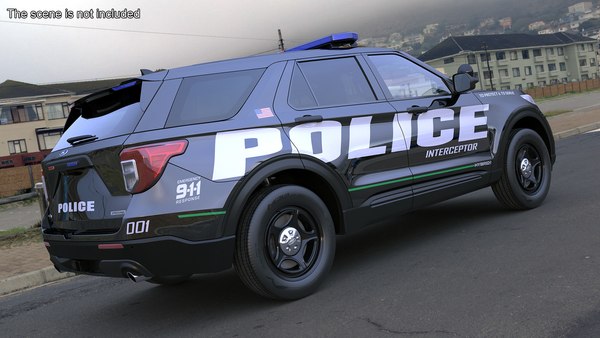 modelo 3d Ford Police Interceptor Utility Hybrid AWD - TurboSquid 2323223