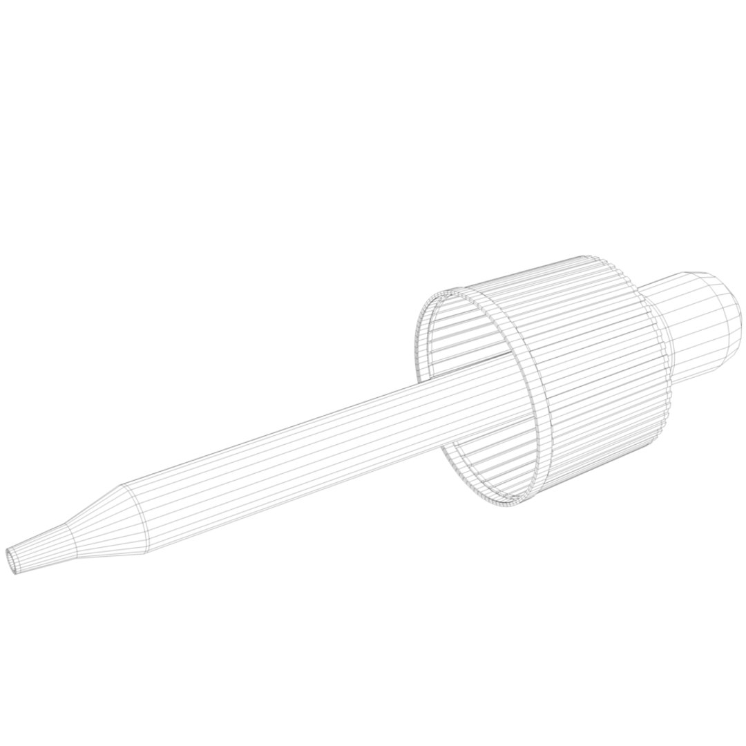 3d Black Bulb Glass Dropper Model