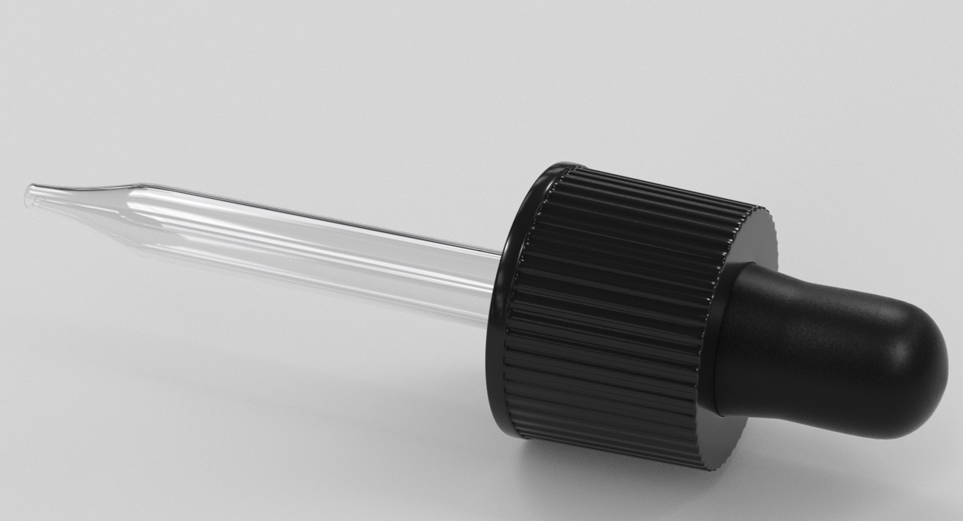 3d Black Bulb Glass Dropper Model