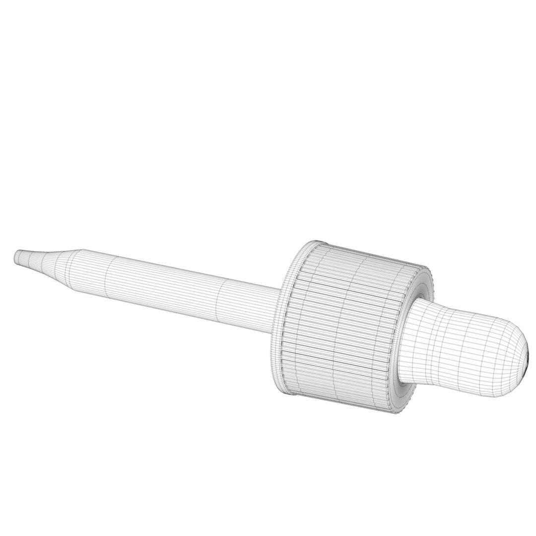 3d Black Bulb Glass Dropper Model
