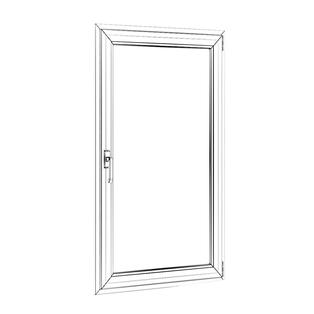 3d Openable Metal Window 910mm Model