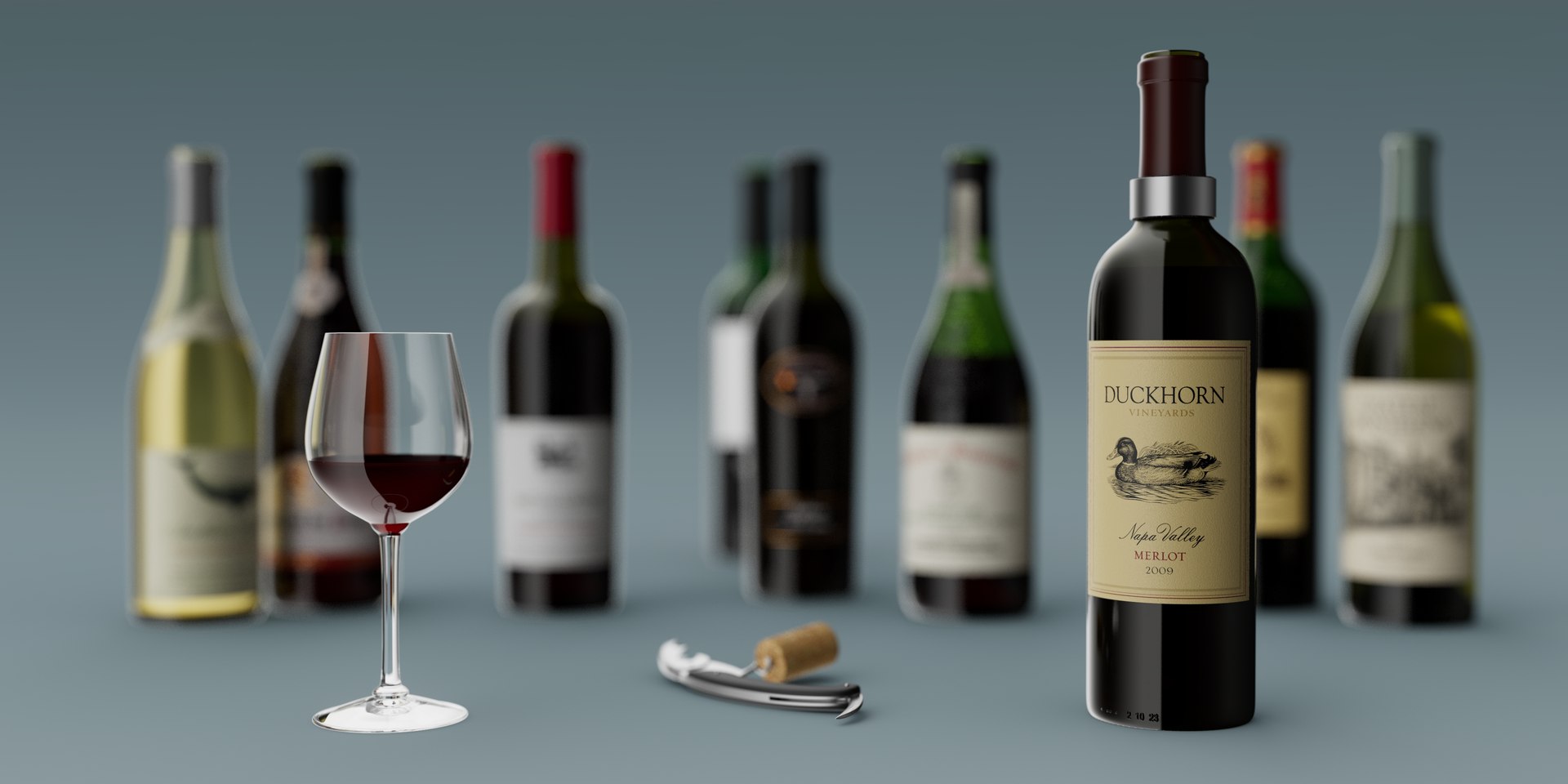 Collection Of Nine Noble Wines 3D Model - TurboSquid 2203416