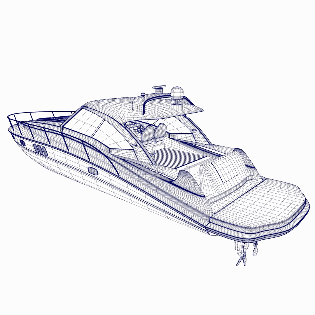 Yacht Motor Boat Model - TurboSquid 2416032