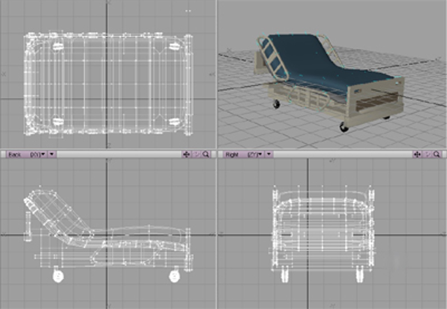 3d Patient Bed Hospital