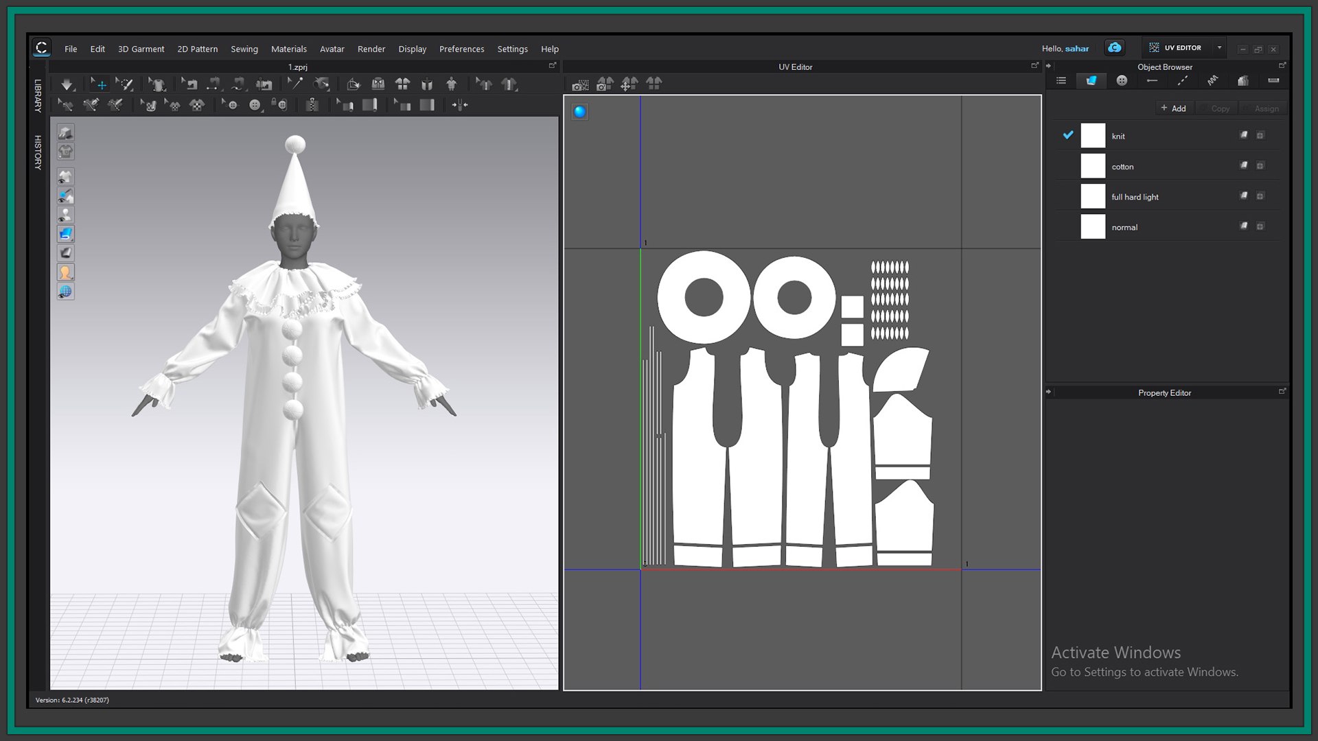 Female Clown Outfit With Texture And Smart Material 3D Model ...