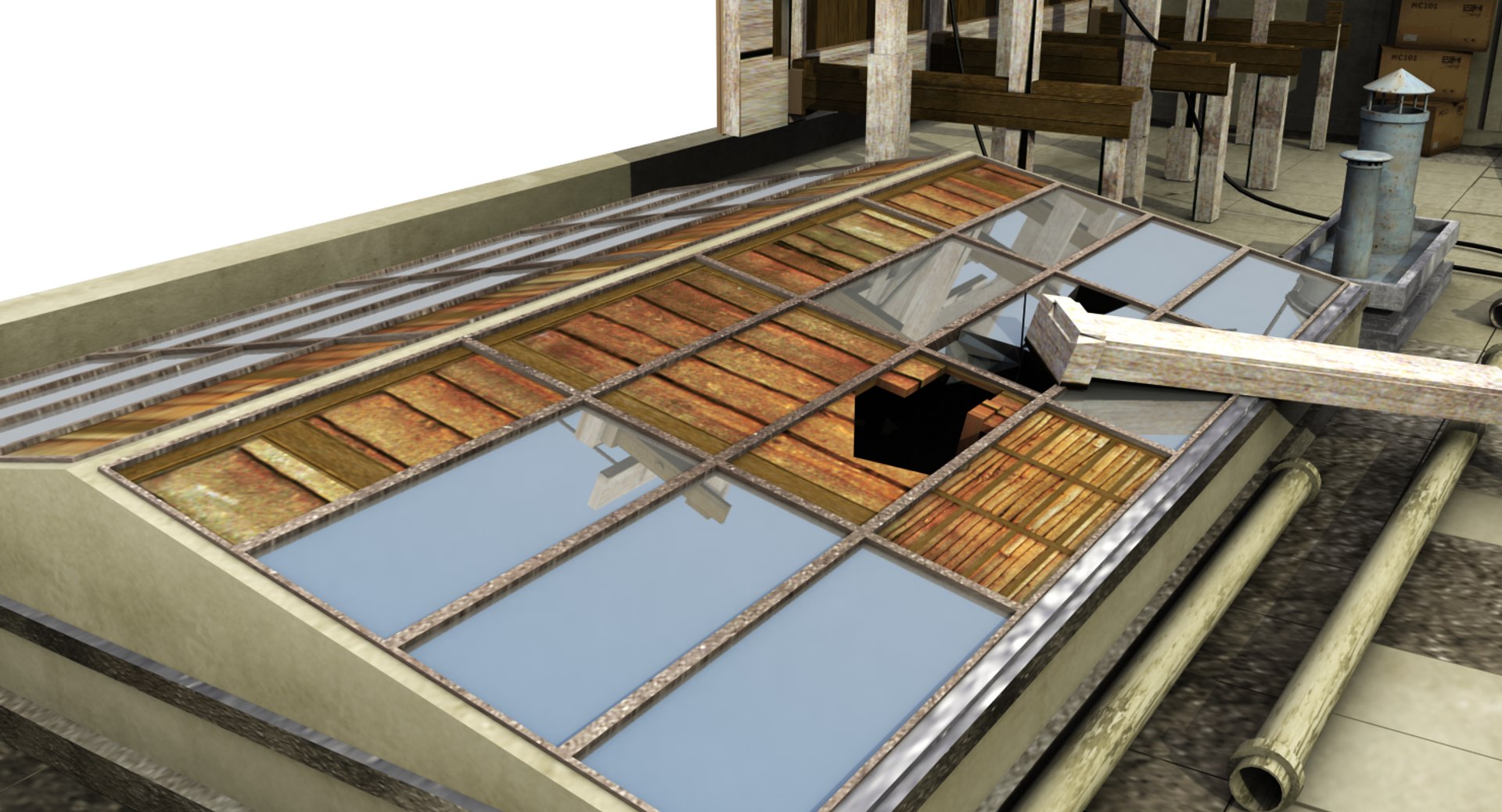 Simply Definition Building Roof 3d Model