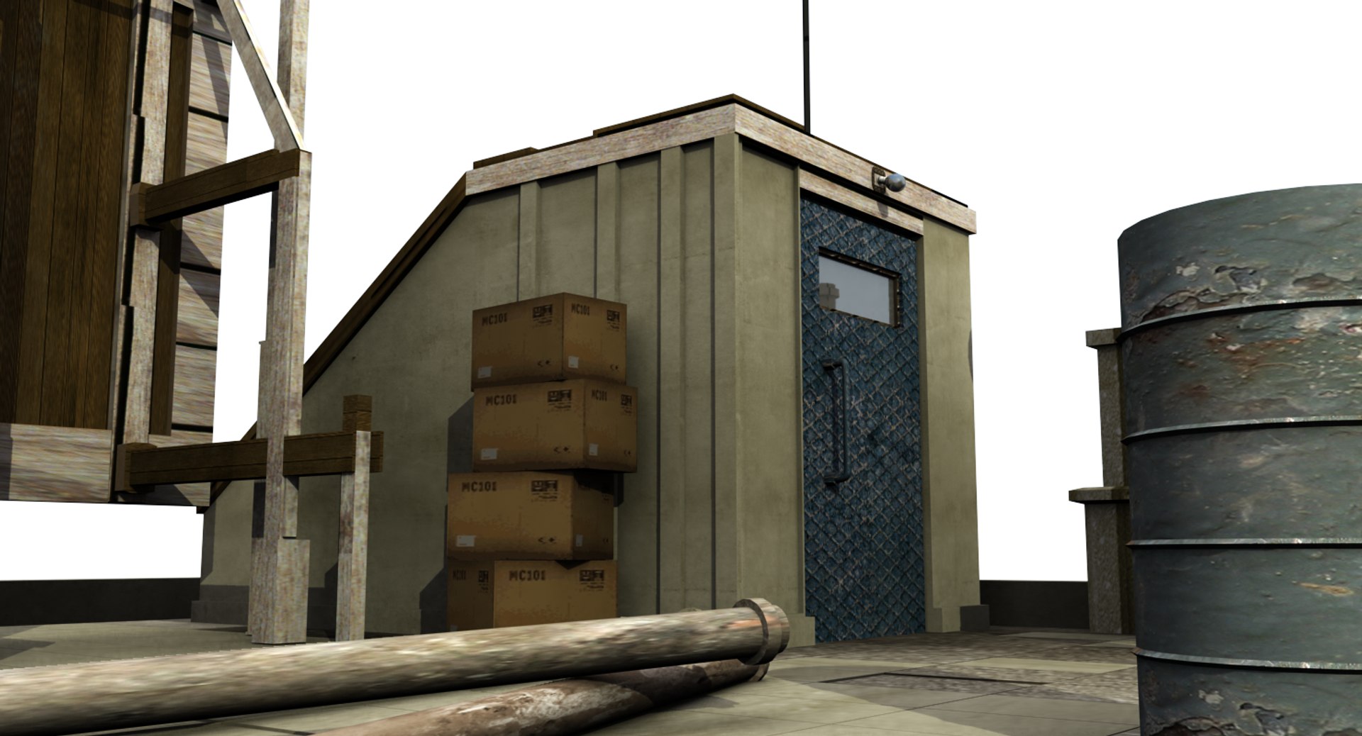 Simply Definition Building Roof 3d Model