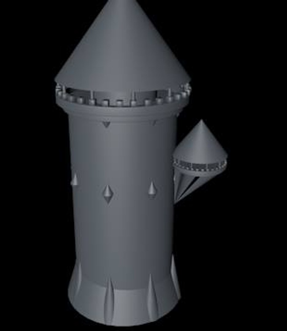 Princess Circular Tower 3d 3ds