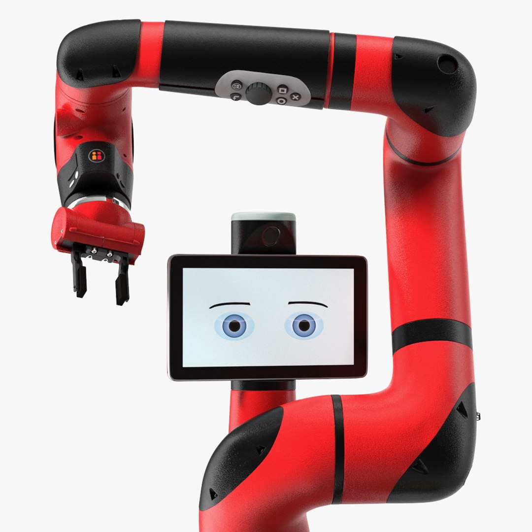 3D Sawyer Black Edition Collaborative Robot with Pedestal Rigged for ...