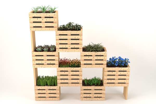 Modular wall planter 3D - TurboSquid 1168302