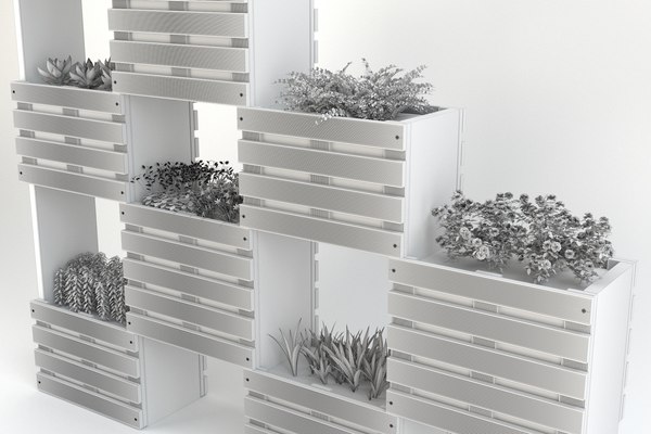 Modular wall planter 3D - TurboSquid 1168302