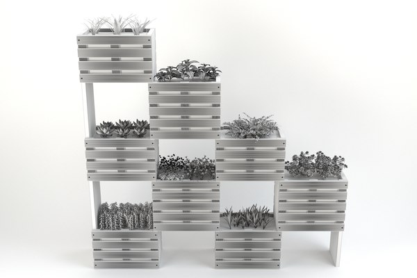 Modular wall planter 3D - TurboSquid 1168302