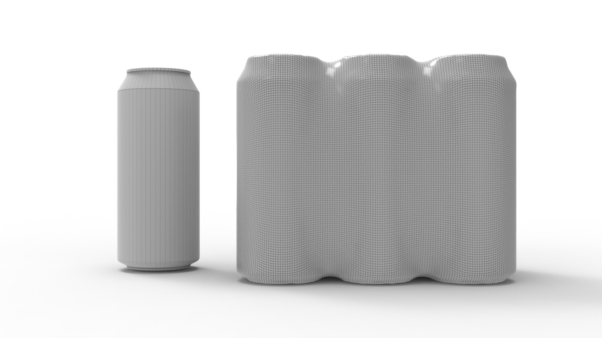 Six Pack Packaging Beverage Soda Cans 1000ml 3D Model - TurboSquid 2227003