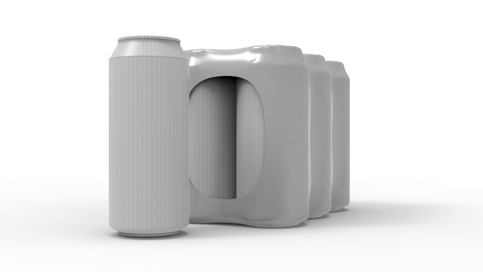 Six Pack Packaging Beverage Soda Cans 1000ml 3D Model - TurboSquid 2227003