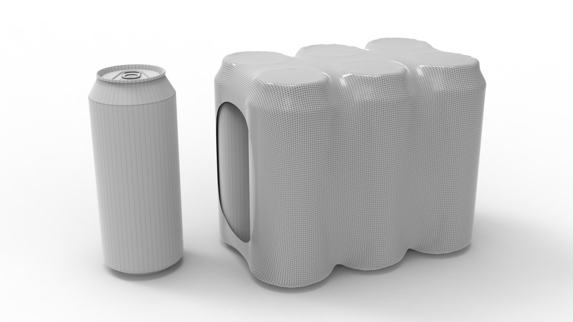 Six Pack Packaging Beverage Soda Cans 1000ml 3D Model - TurboSquid 2227003