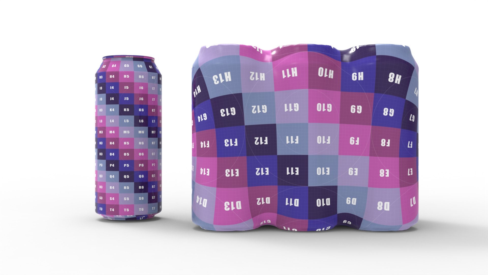 Six Pack Packaging Beverage Soda Cans 1000ml 3D Model - TurboSquid 2227003