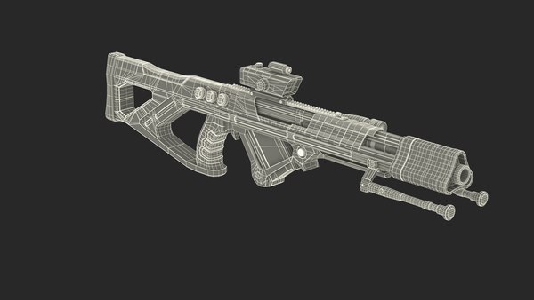3D модель Футуристическая штурмовая винтовка - TurboSquid 2276288