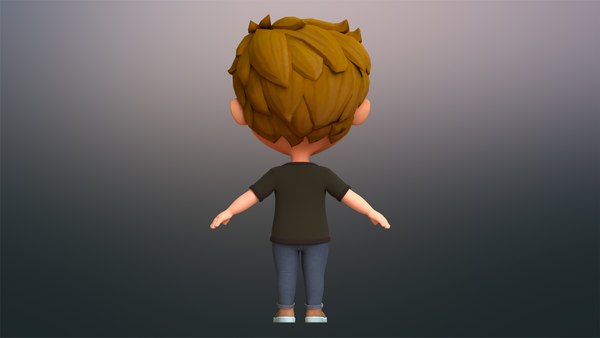 Cartoon boy character model - TurboSquid 1680872