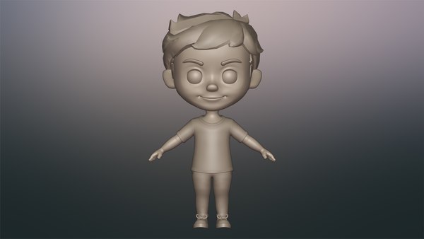 Cartoon boy character model - TurboSquid 1680872