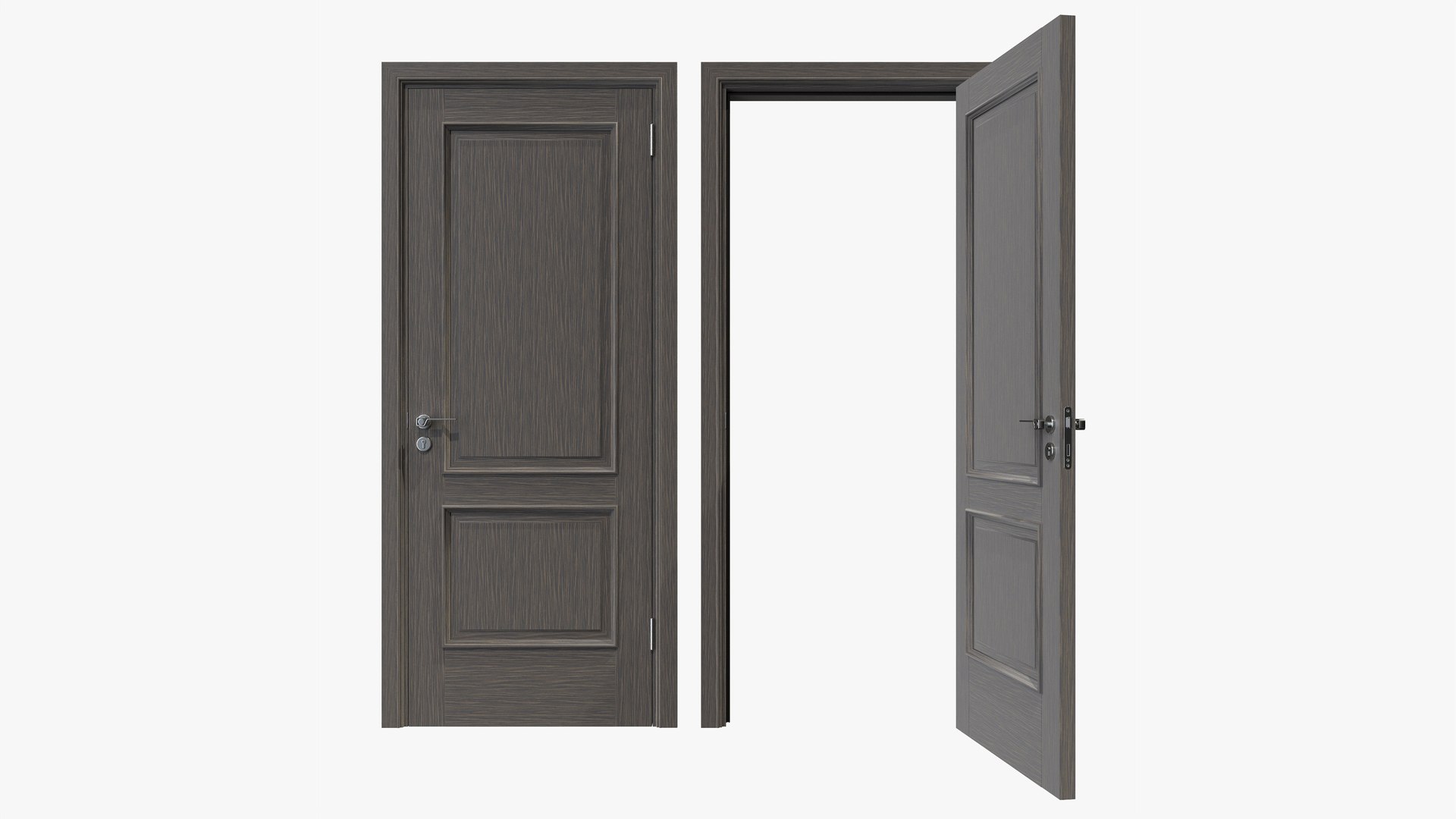 3D Classic Door 05 Closed Opened Model - TurboSquid 1796043