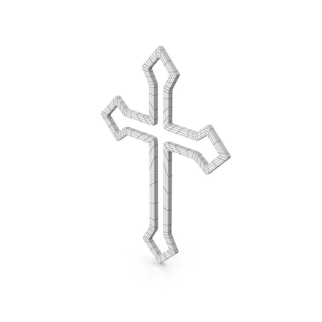 3D Gold Christian Cross Model - TurboSquid 2177281