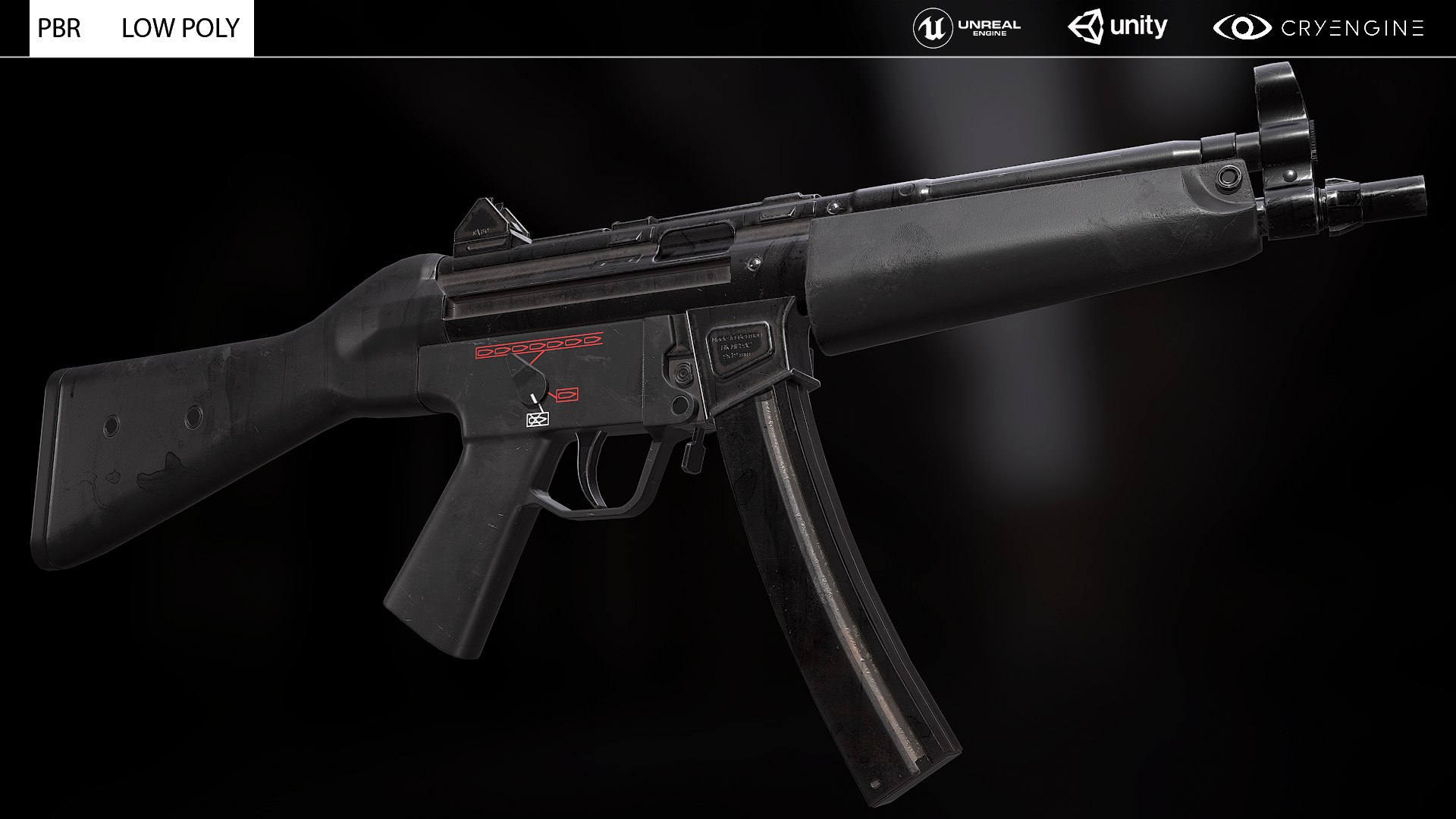 3D Mp5a2 Pbr 5 Ready - TurboSquid 1533333