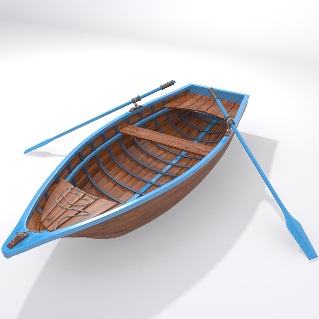 Rowboat Boat Fishing 3d Max
