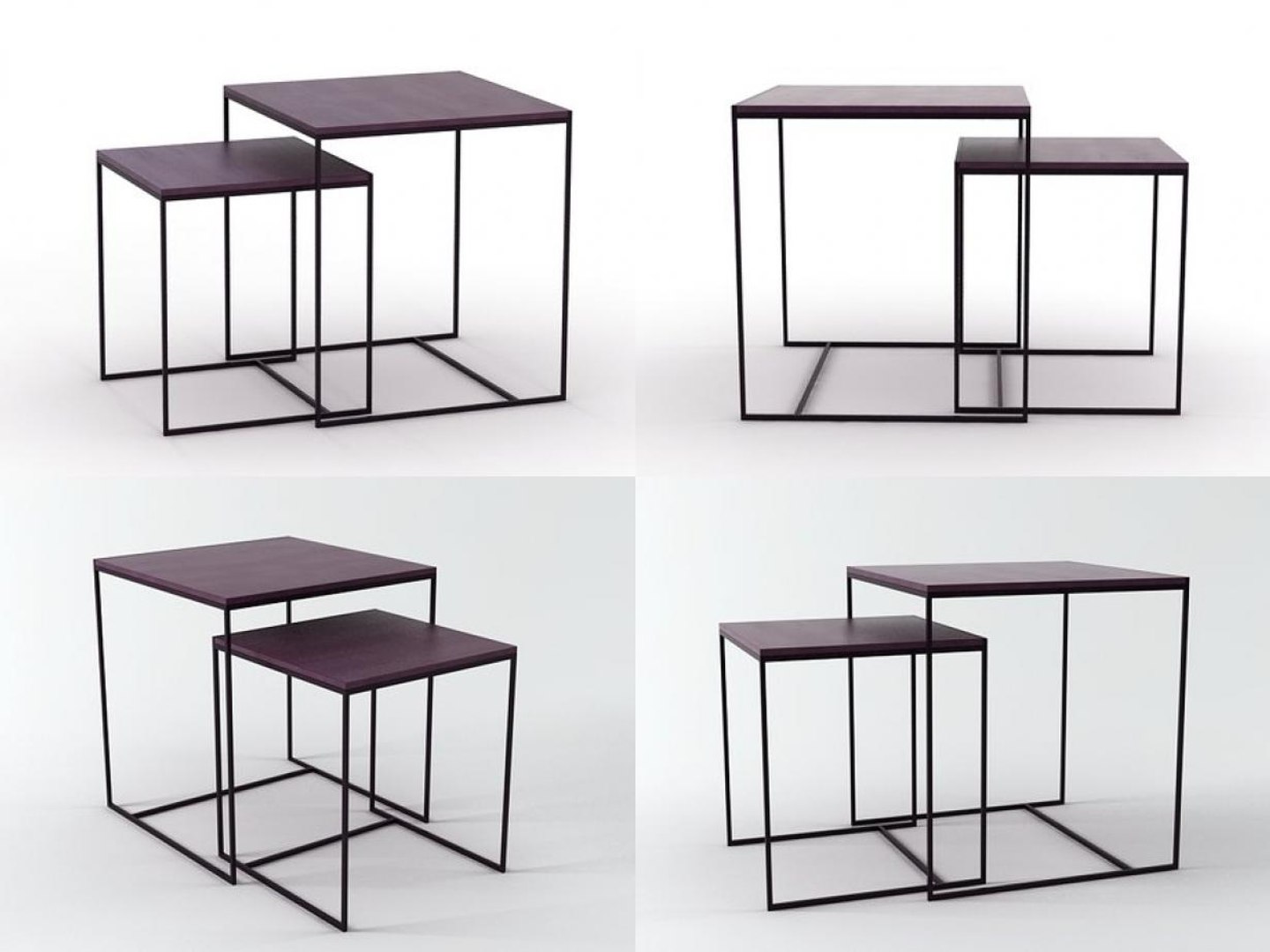 Cube tables model - TurboSquid 1180596