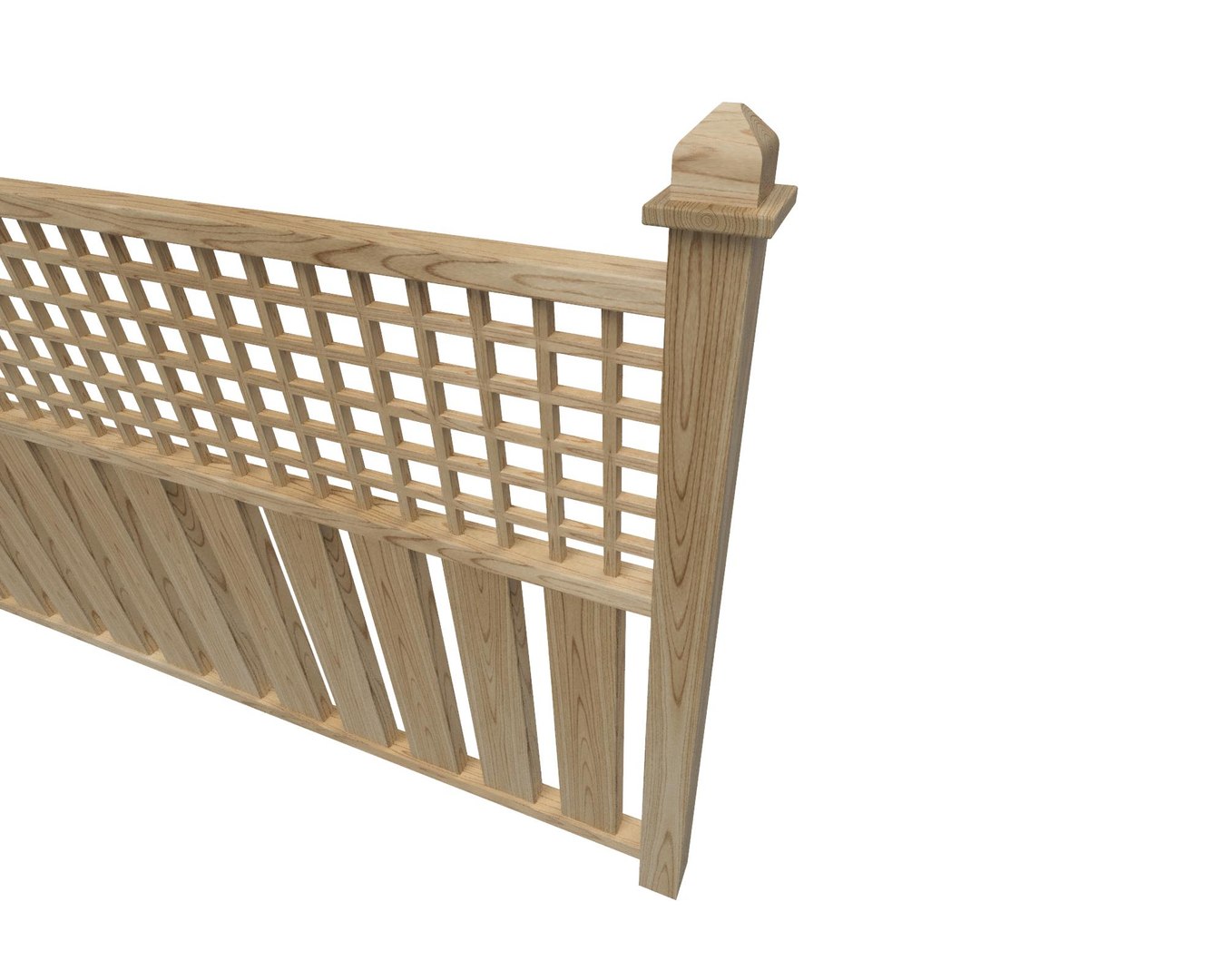 3D model Wooden fence - TurboSquid 2144427