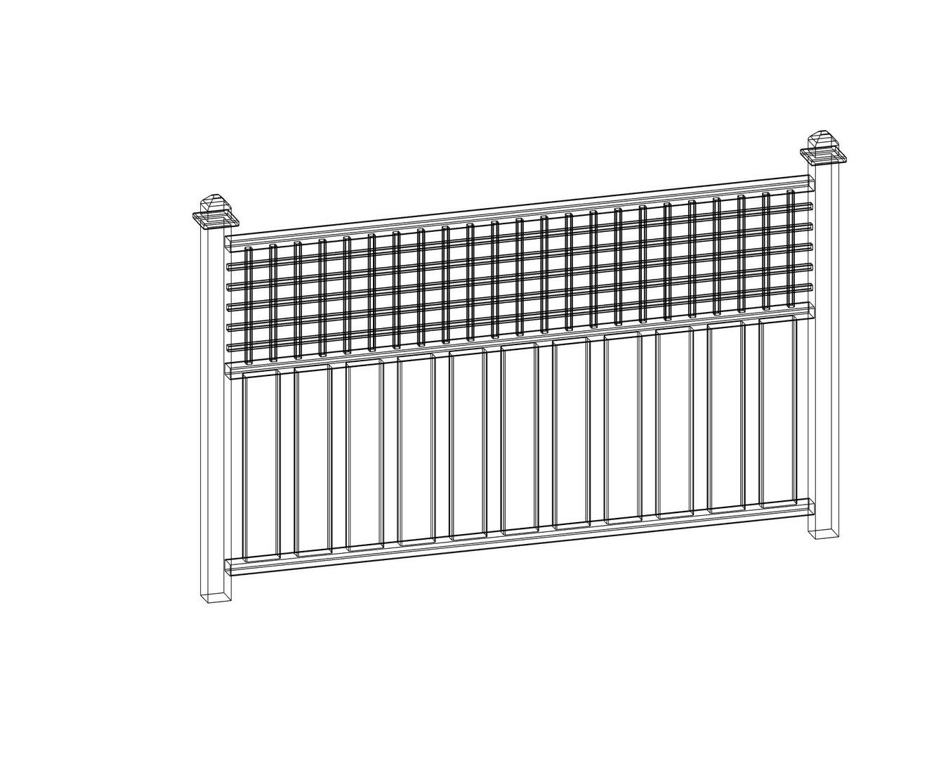 3D model Wooden fence - TurboSquid 2144427