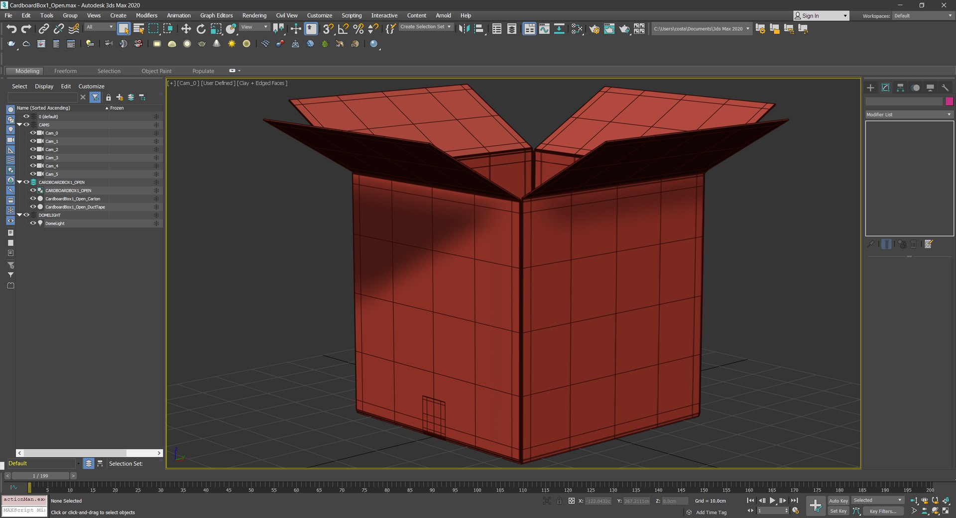 Cardboard Box 1 Open model - TurboSquid 2180025